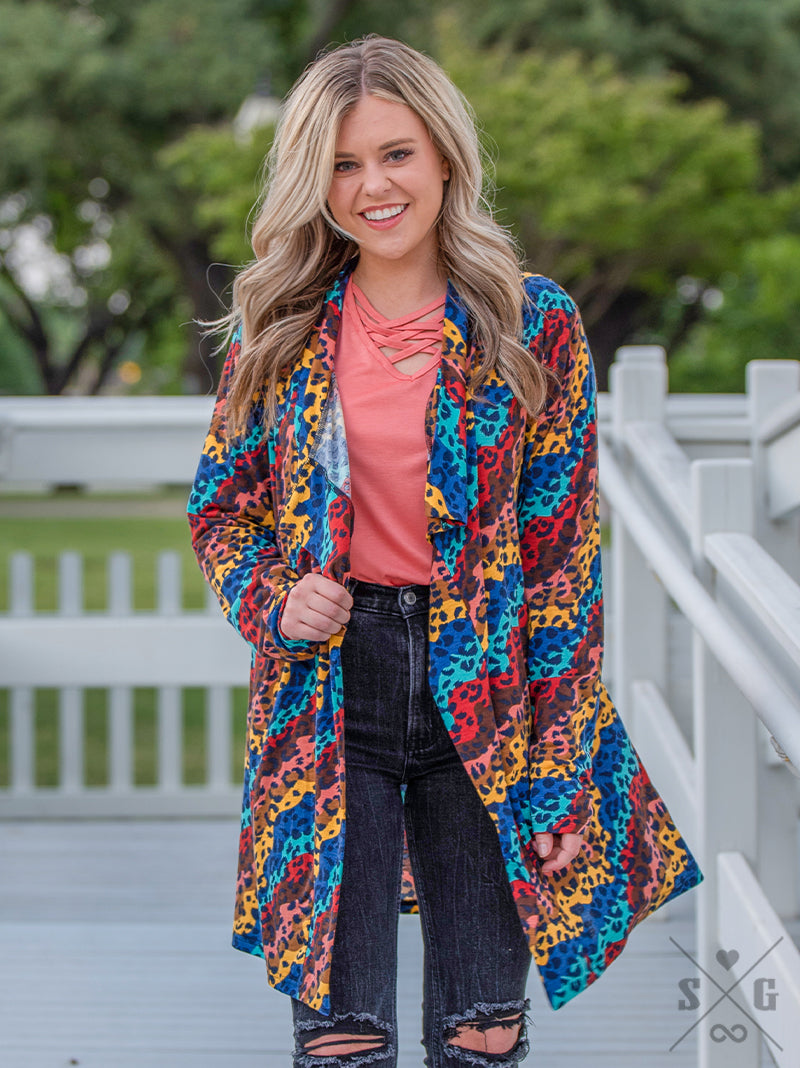 In Living Color Leopard Print Cardigan – Southern Grace Wholesale