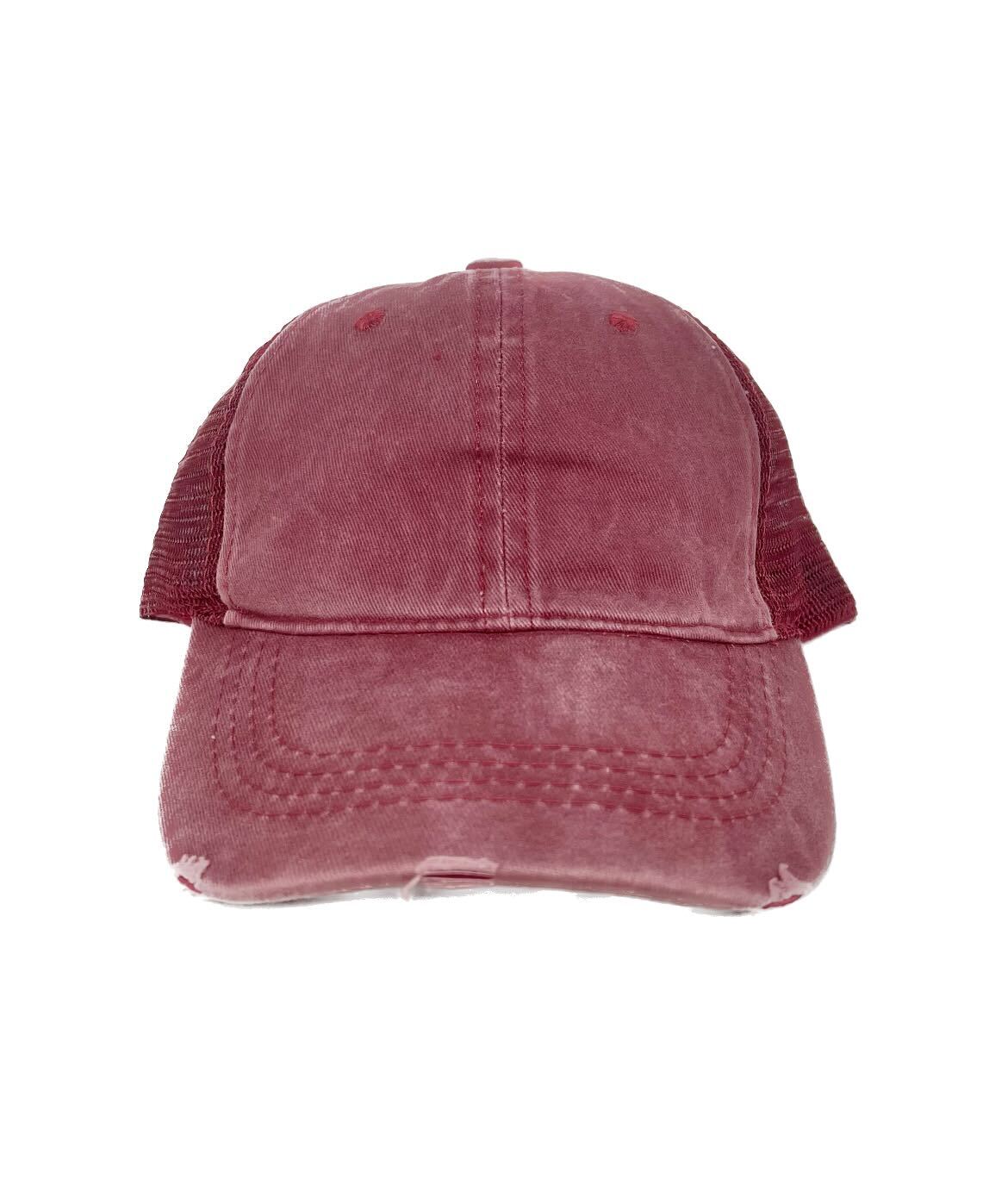 GIRLS Maroon Hat with Maroon Mesh – Southern Grace Wholesale